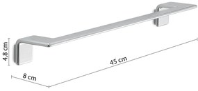 Gedy Gedy, IL GIGLIO držák ručníků 450x80mm, chrom, A9214513