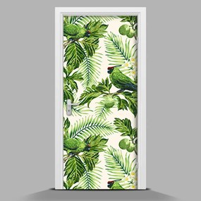 Wallmuralia Nálepka na dveře Tropické květiny 75x205