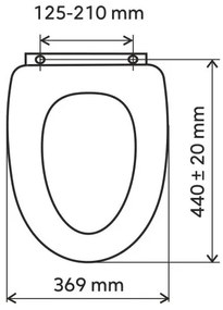 FERRO - Záchodové prkénko SoftClose duroplast/bílá