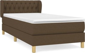 Box spring postel s matrací tmavě hnědá 90x190 cm textil 3127008