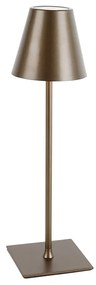 Tafellamp brons 3-staps dimbaar in kelvin oplaadbaar - Tazza