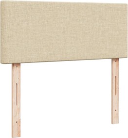 Box spring postel s matrací krémová 120x190 cm textil 3285825