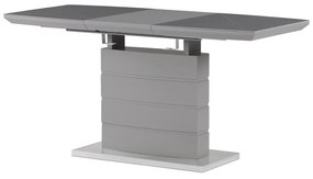Jídelní stůl 120+40x70 cm, keramická deska šedý mramor, MDF, šedý matný lak - HT-424M GREY
