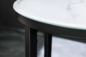 Odkládací stolek Elegance 40cm bílý mramorový vzhled/ 42162