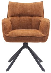 Designová otočná židle Callahan skořicová