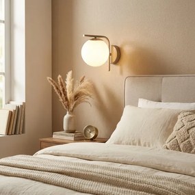 Brilagi - Nástěnná lampa MILO ECRU 1xE27/60W/230V béžová/zlatá