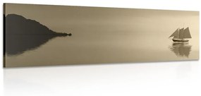 Obraz plachetnice v sépiové provedení Varianta: 150x50