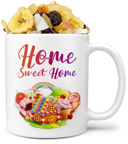 Hrnek Home sweet home – candy (Náplň hrníčku: Tropická směs)