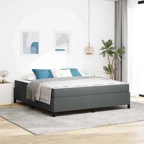 Postel s boxspringem Tmavě šedá 180 x 200 cm textil 3398879