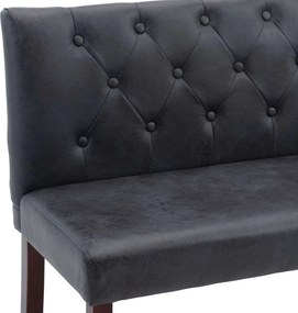 Lavice 148,5 cm šedá umělá semišová kůže 288572