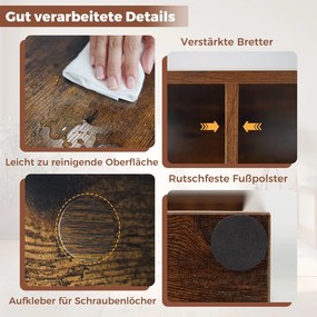 Costway 7 Cube Bookshell Volně stojící Cube Police Vertikální nebo