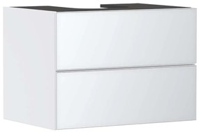 Hansgrohe Xevolos E - Umyvadlová skříňka 78x56x55 cm, 2 zásuvky, matná bílá/metalická bílá 54187320