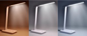 LED stolní lampička 10W, 490lm, změna CCT, stmívání, bílá