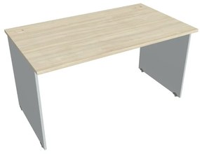 Stůl pracovní rovný 140 cm - Hobis Gate GS 1400 Dekor stolové desky: akát, Dekor lamino podnože: šedá