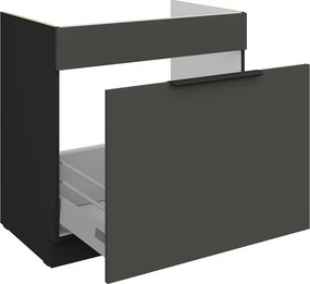 ARIA pe | dolní skříňka 80 ZL 1S dřezová | 80 cm | PREMIUM BOX | černá/šedá grafit