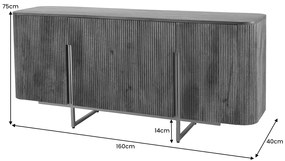Designová komoda Daichi 160 cm mango