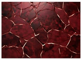 Fototapeta, Červená mramorová textura 3D - 150x105 cm