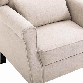 Křeslo béžové textil 248614