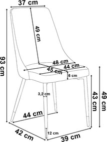 Čalouněná designová židle ForChair V černá