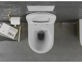 Mexen Lena, závěsná toaletní mísa 480x360x355 mm, bílá - zlatý vzor, 30224008