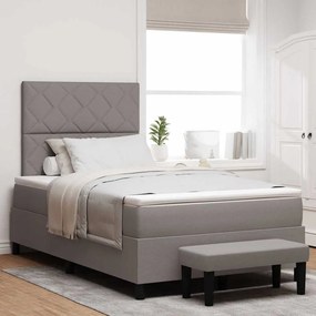 Postel s boxspringem s čelo Taupe 120 x 200 cm textil 3344139