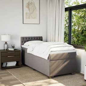Box spring postel s matrací taupe 80x200 cm textil 3288026
