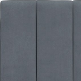 Postel s matrací Hanko tmavě šedá 200 x 200 cm samet 3208617
