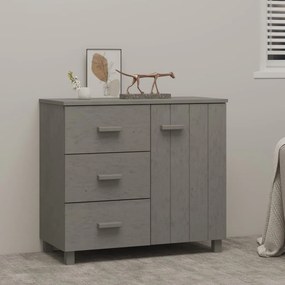 Příborník HAMAR světle šedý 90 x 40 x 80 cm masivní borovice 340431