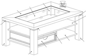 Konferenční stolek Lazy, dub sonoma