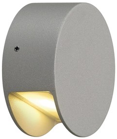 SLV 231012 Pema, nástěnné svítidlo pro svícení dolu, 4W LED 3000K, stříbrnošedá, prům. 9cm
