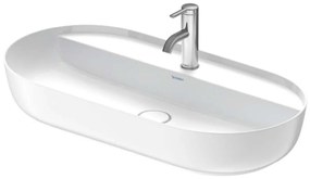 Duravit Luv - Umyvadlo na desku, 80x40 cm, bez přepadu, s otvorem pro baterii, bílá/matná bílá 0380802600