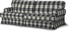 Potah na pohovku IKEA Ekeskog rozkládací barva černá látka pletený vzor, vzorované