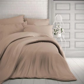 Kvalitex Povlečení 2x70x90+200x220cm LUXURY proužek béžová