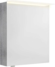 Sapho Linex - Zrcadlová skříňka s LED osvětlením 60x70x15 cm, P/L, dub stříbrný LX060-0011