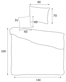 BAMBUSOVÉ LOŽNÍ POVLEČENÍ STRIPE BEIGE 140X200CM, 1KS 70X80CM, 2KS 40X40CM BÉŽOVÁ