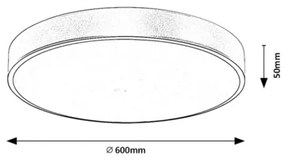 Rabalux 71038 -LED Stmívatelné stropní svítidlo TESIA LED/60W/230V 3000-6000K+DO