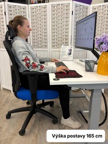 Office Pro Kancelářská ergonomická židle NATUS Q24 – síťovaná, nosnost 180 kg, záruka 3 roky modrá