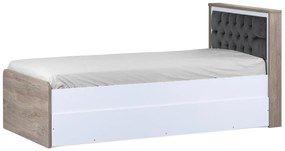 Studentská postel 90x200 se zásuvkou Brian - dub/bílá