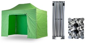 Nůžkový párty stan 3x4,5 m TENTino BIG HEXAGON Barva opláštění: 13A - SVĚTLE ZELENÁ