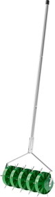 Outsunny Ruční Aerátor pro Trávníky 45 cm Šířka s 30 Kovovými Hroty | Aosom