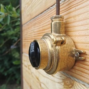 Otočný retro vypínač z mosazi BRASS AN1