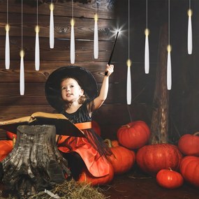 Led Ozdobná Svíčka S Kouzelnou Hůlkou, Dálkové Ovládání Pro Halloweenskou Párty, 12X