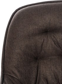 Sada 2 barových židlí Gibson látka – hnědá