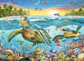 Ravensburger Plavání s vodními želvami / 100 dílků / od 6 let