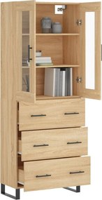 Skříň highboard dub sonoma 69,5 x 34 x 180 cm kompozitní dřevo 3198428