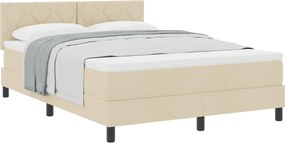 Postel s boxspringem s polštářem Krémová 160 x 200 cm textil 3338781