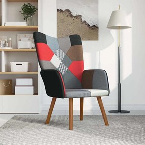 Relaxační křeslo patchwork textil 328195