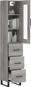 Skříň highboard šedá sonoma 34,5 x 34 x 180 cm kompozitní dřevo 3199263