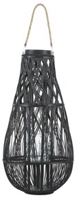 Proutěný lampion černý 77 cm TONGA Beliani