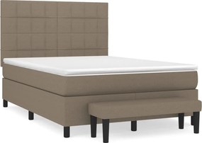 Box spring postel s matrací taupe 140x200 cm textil 3136601